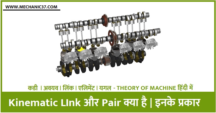 Kinematic link या कड़ी | Kinematic Pair और प्रकार : TOM Notes Hindi